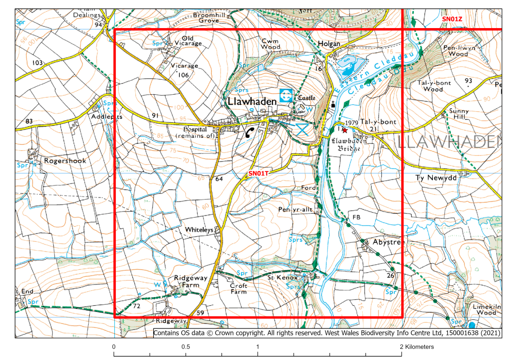 Pembrokeshire Tetrad Maps - West Wales Biodiversity Information Centre