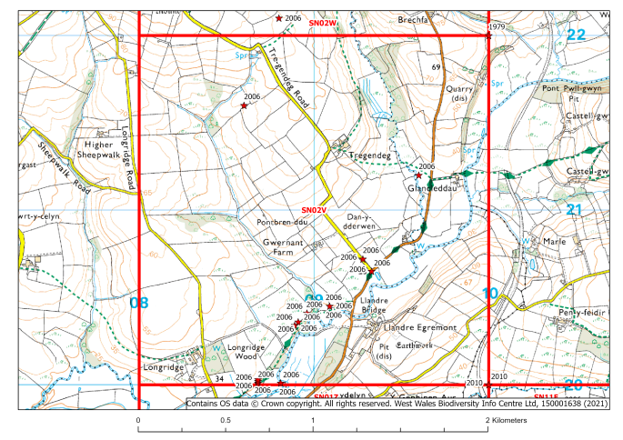 Pembrokeshire Tetrad Maps - West Wales Biodiversity Information Centre