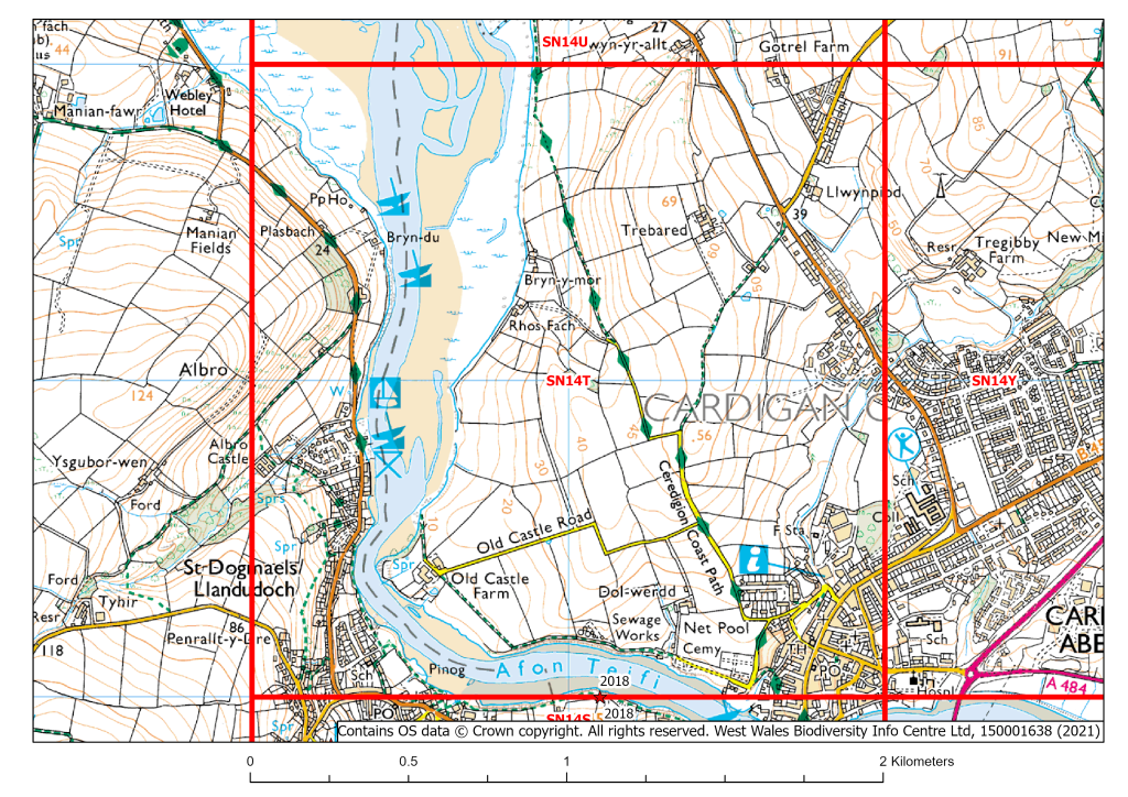 Ceredigion Tetrad Maps - West Wales Biodiversity Information Centre