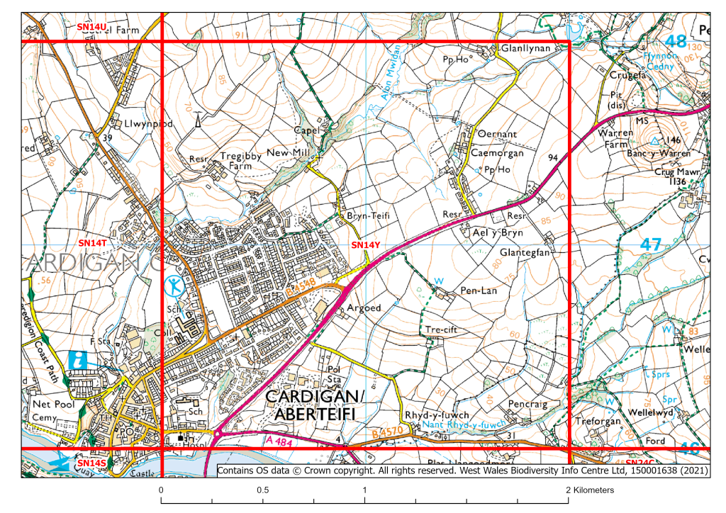 Ceredigion Tetrad Maps - West Wales Biodiversity Information Centre