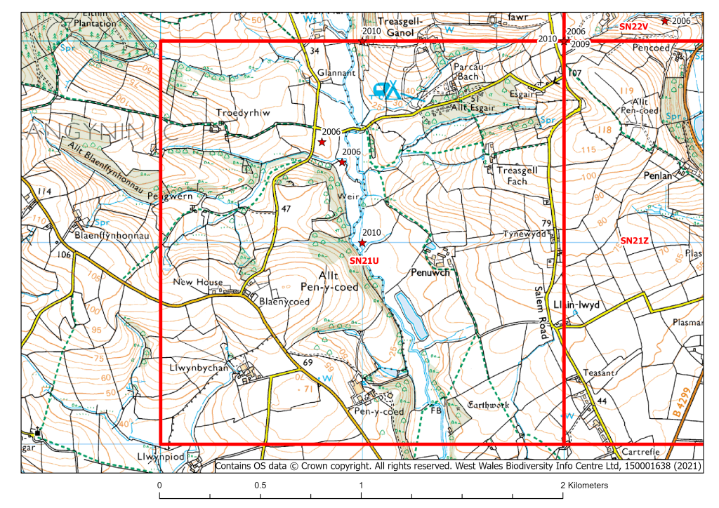 Carmarthenshire Tetrad Maps - West Wales Biodiversity Information Centre