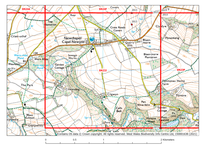 Pembrokeshire Tetrad Maps - West Wales Biodiversity Information Centre