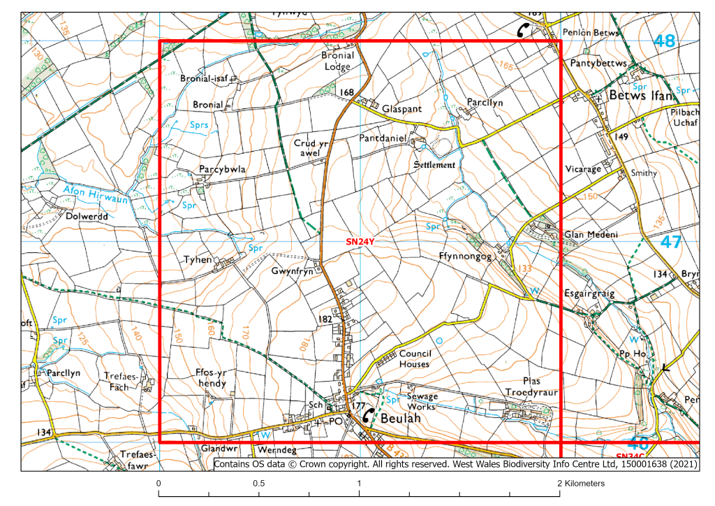 Ceredigion Tetrad Maps - West Wales Biodiversity Information Centre