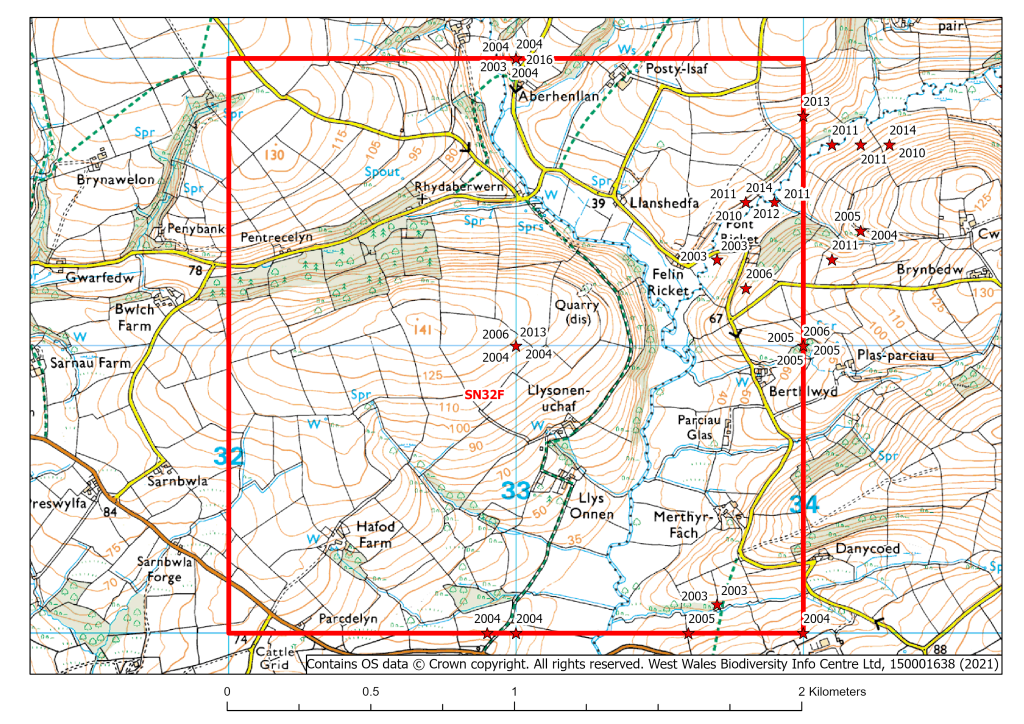 Carmarthenshire Tetrad Maps - West Wales Biodiversity Information Centre