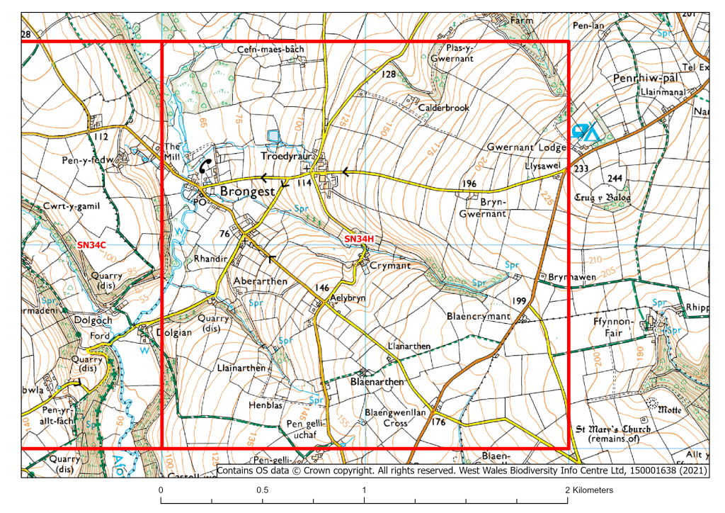 Ceredigion Tetrad Maps - West Wales Biodiversity Information Centre