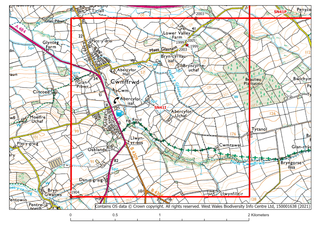 Carmarthenshire Tetrad Maps - West Wales Biodiversity Information Centre