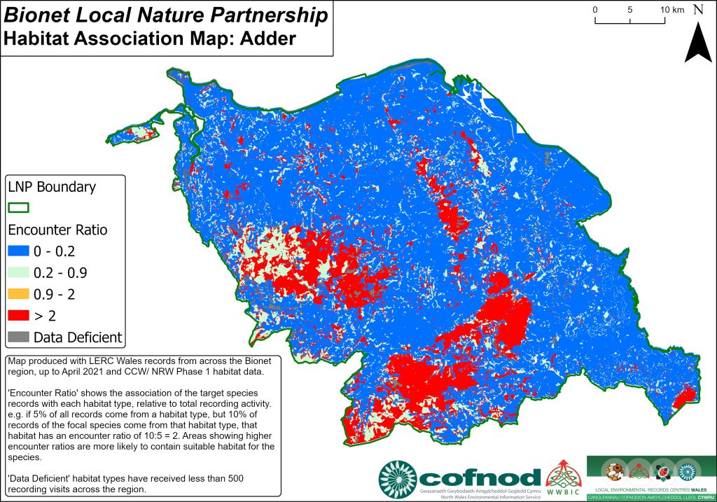 Habitat Association Map Adder Bionet - West Wales Biodiversity ...
